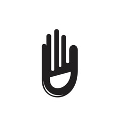 Check mark hand finger design logo Royalty Free Vector Image