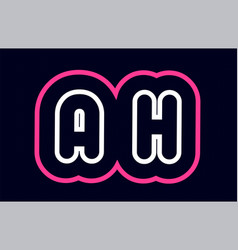 Grey blue alphabet letter ah a h logo icon design Vector Image