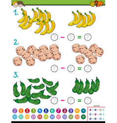 Math educational activity Royalty Free Vector Image
