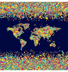 Gem world map Royalty Free Vector Image - VectorStock