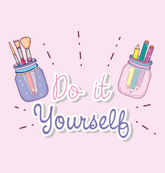 Do it yourself cartoons Royalty Free Vector Image