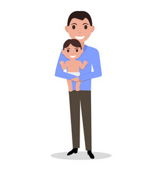 Father singing a lullaby song to her baby Vector Image
