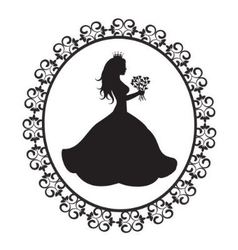 Princesses profile set beautiful female Royalty Free Vector Image ...
