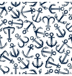 Seamless pattern with anchors Royalty Free Vector Image