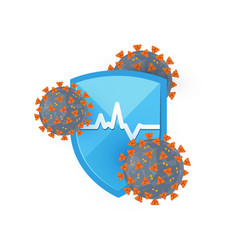 Immune system icon in cartoon style Royalty Free Vector