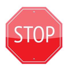 Red stop sign Royalty Free Vector Image - VectorStock