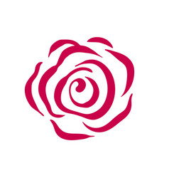 Infinity outline symbol with rose Royalty Free Vector Image