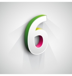 Number six Royalty Free Vector Image - VectorStock