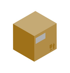 Cardboard boxes pallet isometric warehouse Vector Image