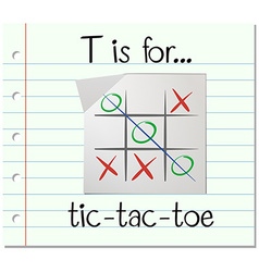 Flashcard letter t is for teeth Royalty Free Vector Image