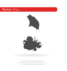 Map antigua and barbuda isolated Royalty Free Vector Image