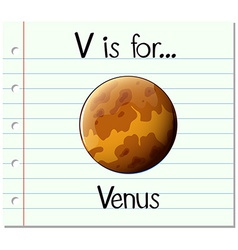 Flashcard letter v is for van Royalty Free Vector Image