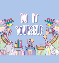 Do it yourself cartoons Royalty Free Vector Image