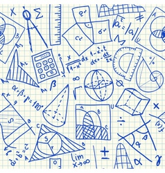 I love math doodles in heart Royalty Free Vector Image