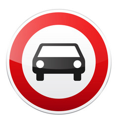 One-way traffic sign on white background Vector Image