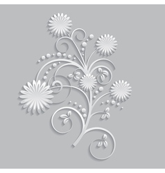 3d white realistic layeredcreative paper cut Vector Image