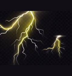 Lightning thunder flash electricity spark strike Vector Image