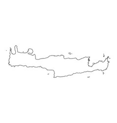 Island mykonos in greece map line Royalty Free Vector Image