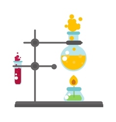 Laboratory symbols science and chemistry icons Vector Image