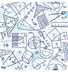 I love math doodles in heart Royalty Free Vector Image
