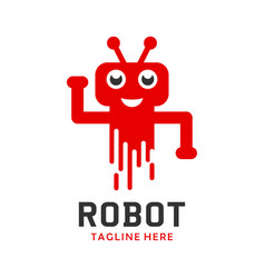 Octopus robot logo Royalty Free Vector Image - VectorStock