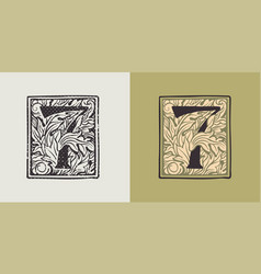 7 logo number seven medieval grunge gothic Vector Image