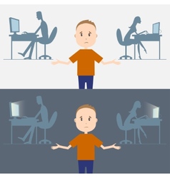 Computer addiction Royalty Free Vector Image - VectorStock