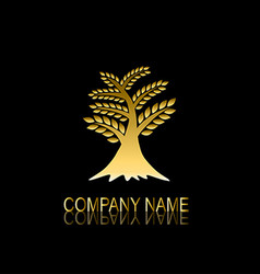 Golden tree symbol Royalty Free Vector Image - VectorStock