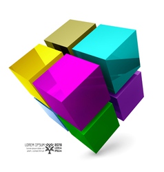 Colored cubes 3d Royalty Free Vector Image - VectorStock