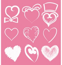 Heart shape fill with petal - outline Royalty Free Vector