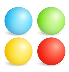 Collection of colorful glossy spheres Royalty Free Vector