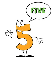 Cartoon digits Royalty Free Vector Image - VectorStock