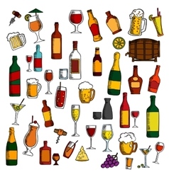 Alcohol borders Royalty Free Vector Image - VectorStock