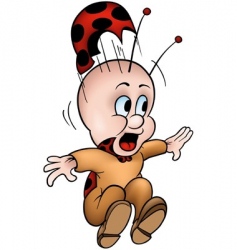 Cartoon funny ladybug Royalty Free Vector Image