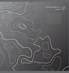 Map line topography abstract topographic Vector Image