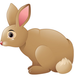Cartoon rabbit on the grass Royalty Free Vector Image