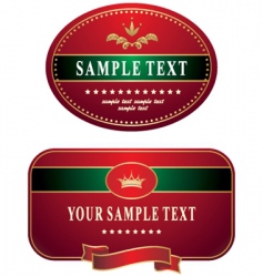 Rustic food label set Royalty Free Vector Image