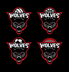 Wolf mascot logo Royalty Free Vector Image - VectorStock