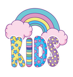 Cute kids word icon Royalty Free Vector Image - VectorStock