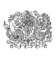 Heraldic monsters Royalty Free Vector Image - VectorStock