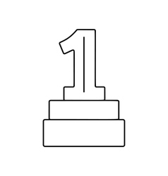 1st grade lettering design element Royalty Free Vector Image