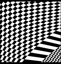 Checkered pattern with distortion effect deformed Vector Image