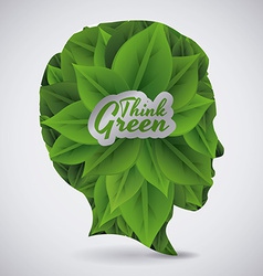 Think green design Royalty Free Vector Image - VectorStock