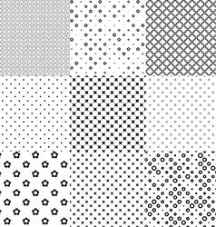 8 different classic geometric patterns Royalty Free Vector