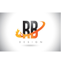 Rb r b letter logo design in black colors Vector Image