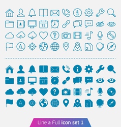 Universal flat icon set Royalty Free Vector Image