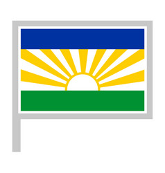 Flag republic karelia in russian federation Vector Image