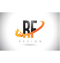 Rr r letter logo with fire flames design Vector Image