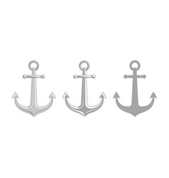 Anchor with circular rope Royalty Free Vector Image