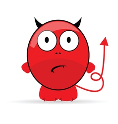Devil emoticon isolated on white background Vector Image